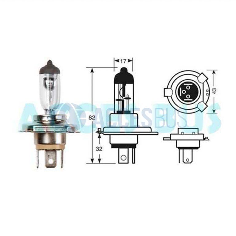 Foco H4 24V Base Espiga Narva 70w » Acces Bus